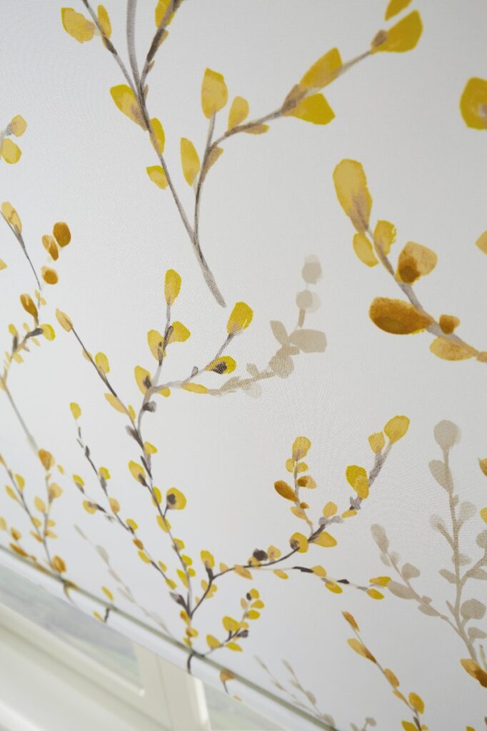 Willow Brazen Yellow Blackout Roller Blind | Create Blinds Online